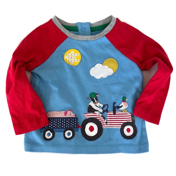 Mini Boden | Shirts & Tops | Nwot Mini Boden Baby Lift The Flap Farm ...